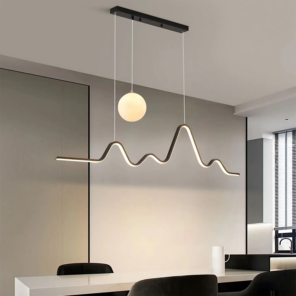 Toolight Toolight, LED závěsné osvětlení 120cm, 36W, 3000K, LHJ033-CP, černá matná, OSW-60020