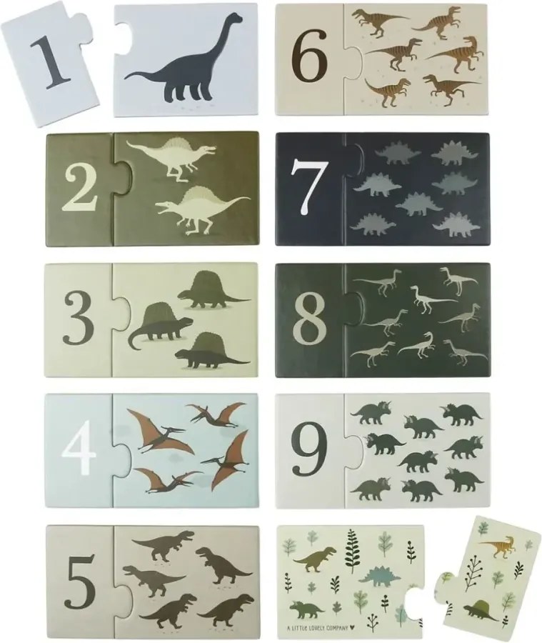 Počítání puzzle: dinosaurus