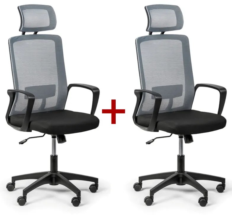 Kancelářská židle BASE PLUS 1+1 ZDARMA, šedá