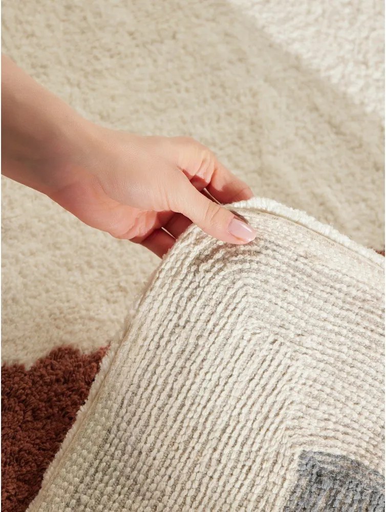 Krémový pratelný/ručně tkaný bavlněný dětský koberec 140x200 cm Snuggle Riva – Hanse Home