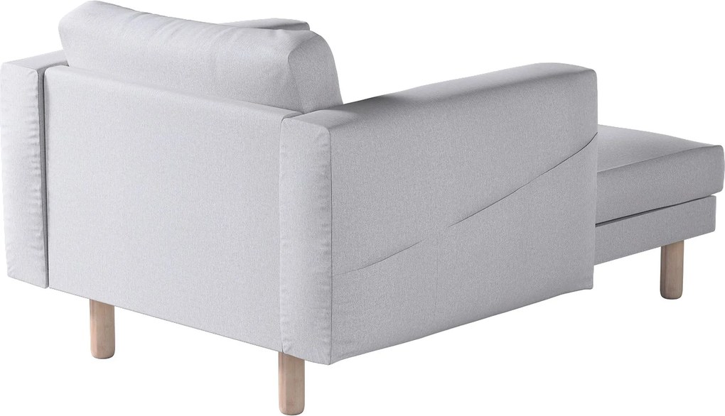 Potah na IKEA Norsborg šezlong s loketními opěrkami barva šedá látka pletený vzor