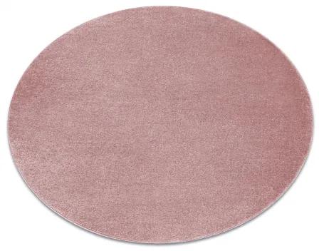 Dywany Luszczow Kusový koberec kulatý SOFTY Jednobarevný, růžový Rozměr koberce: 200 cm KRUH