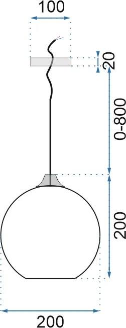 Toolight - Závěsné svítidlo Zenit A, APP018-1CP, černá, OSW-00126