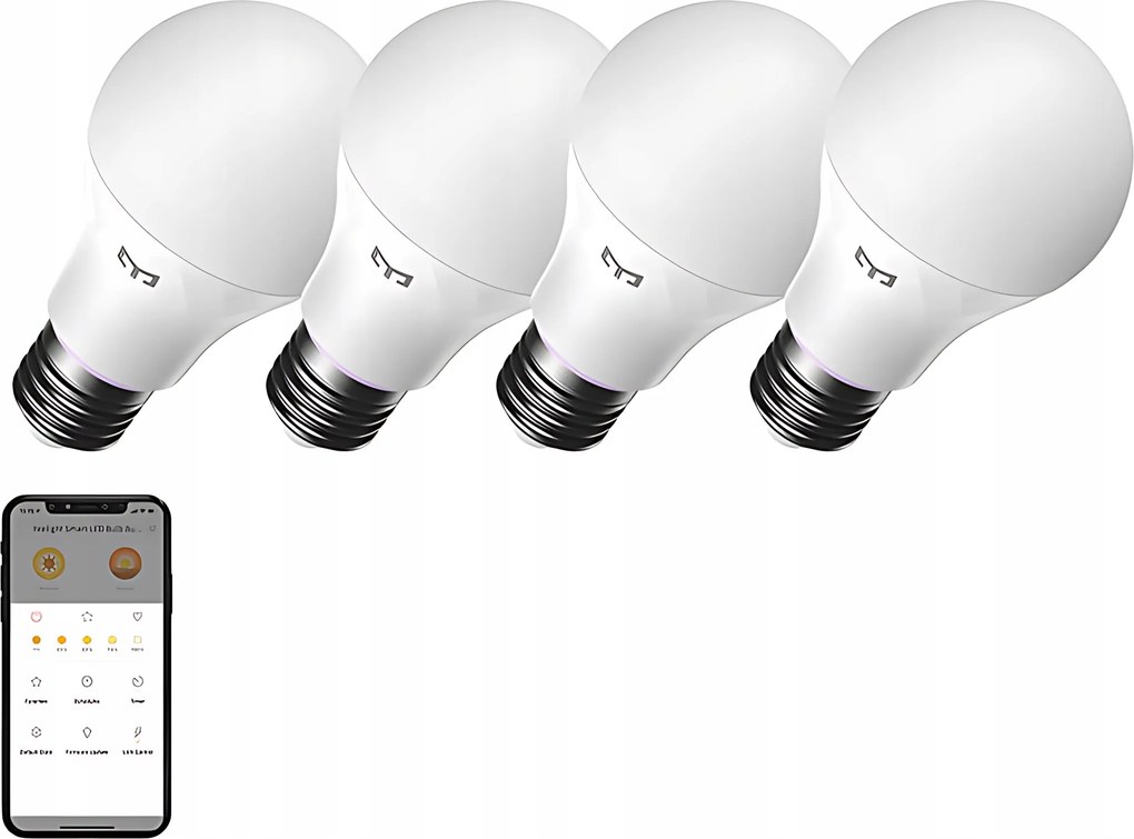 Inteligentní stmívatelná žárovka Yeelight W4 E27 Led Wifi Smart 4 kusy