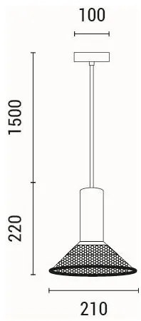 Lustr na lanku SCOURO 1xE27/40W/230V černá