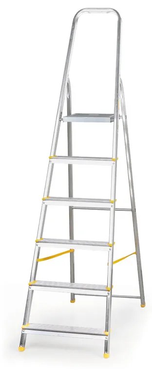 Jednostranné hliníkové schůdky ALVE EUROSTYL, 1x6 stupňů, výška 1,19 m
