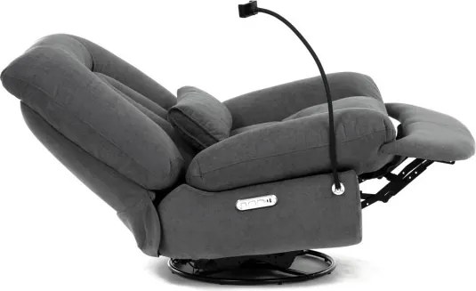 Polohovací křeslo šedé, elektrické TV-7089 GREY2
