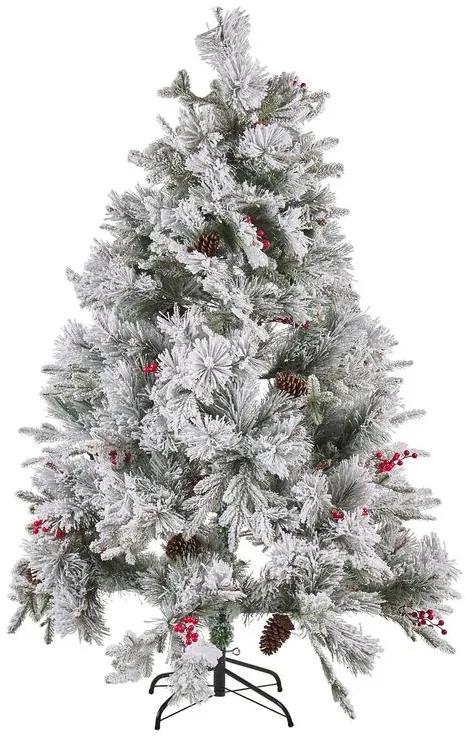 Zasněžený umělý vánoční stromeček 180 cm zelený MASALA Beliani