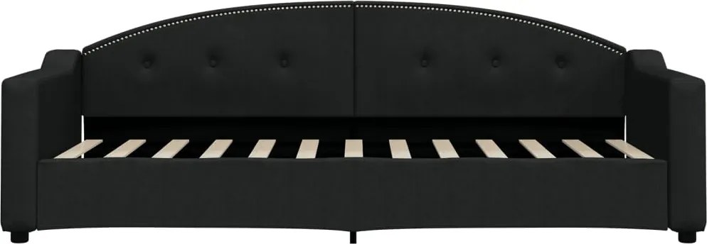 Válenda s přistýlkou černá 80 x 200 cm textil 3197527