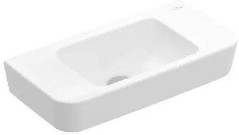 Villeroy & Boch O.novo - Umývátko Compact 500x250 mm, bez přepadu, bez otvoru pro baterii, alpská bílá 43425301