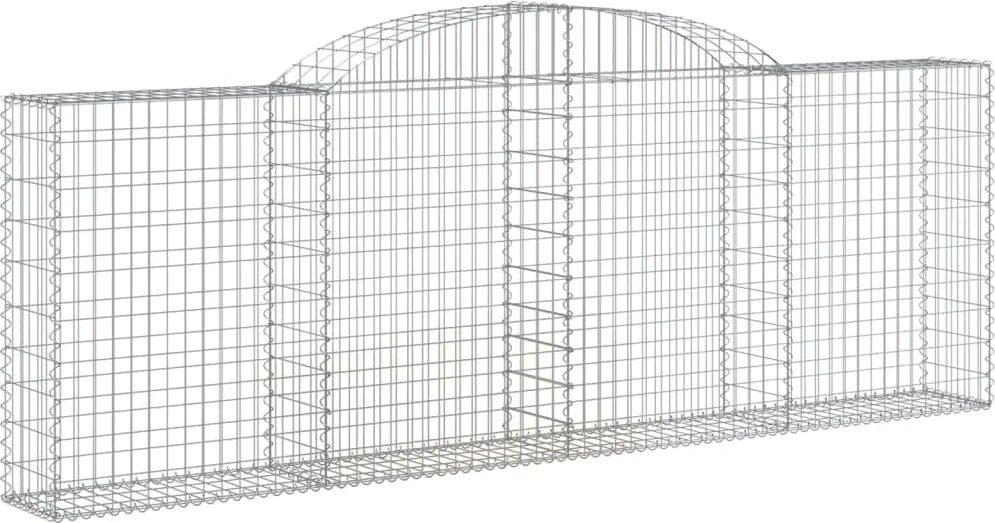 Klenuté gabionové koše 3 ks 300x30x100/120cm pozinkované železo 3146522