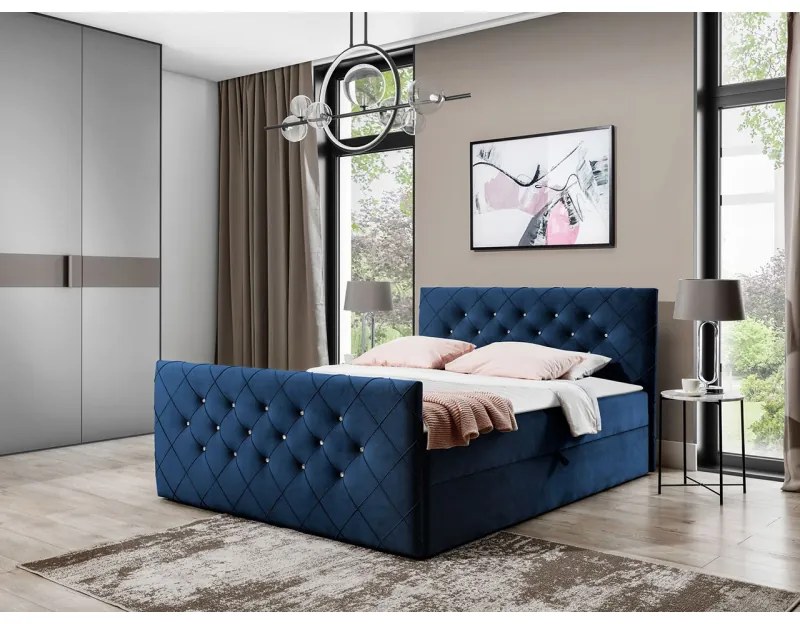 Kontinentální postel Dotan, Rozměr postele: 200x200, Barva:: Amor Velvet 4308