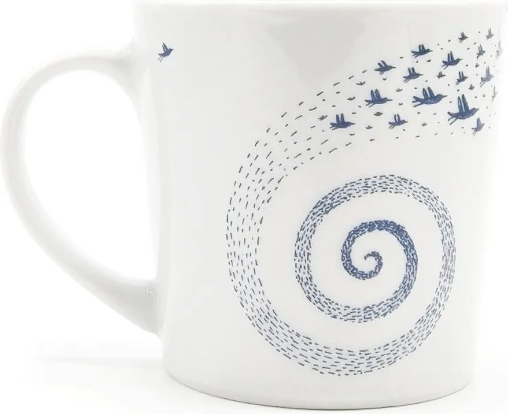 Porcelánový hrnek Poslové dobrých zpráv, 500 ml – s autorskou ilustrací ptáčků, český porcelán