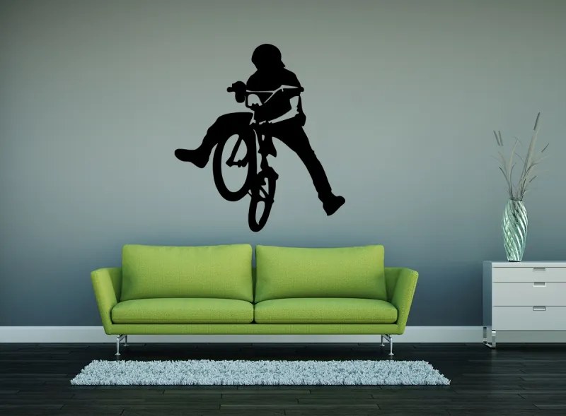 Samolepka na zeď - BMX cyklista