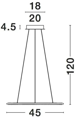 LED lustr Livorno 45 Chrome