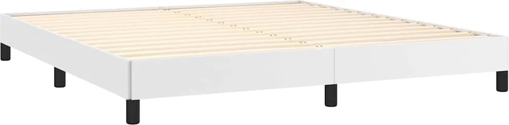 Box spring postel s matrací bílá 180x200 cm umělá kůže 3127326