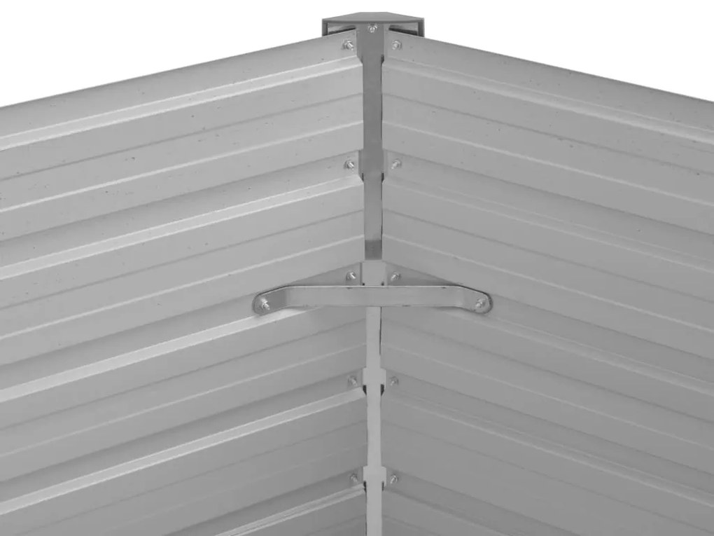 vidaXL Marketos Zahradní vyvýšený záhon hnědý 129x129x77 cm pozinkovaná ocel