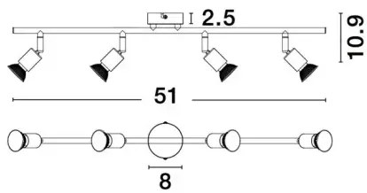 Designové bodové svítidlo Lup 51 černé