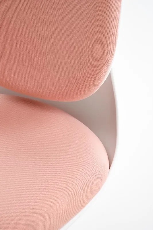 Dětská otočná židle Halmar ORION 2 světle růžová-bílá