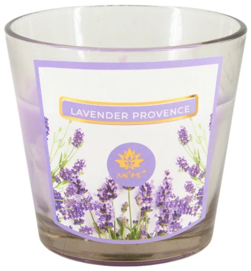 Arome Vonná svíčka ve skle Lavender Provence, 120 g