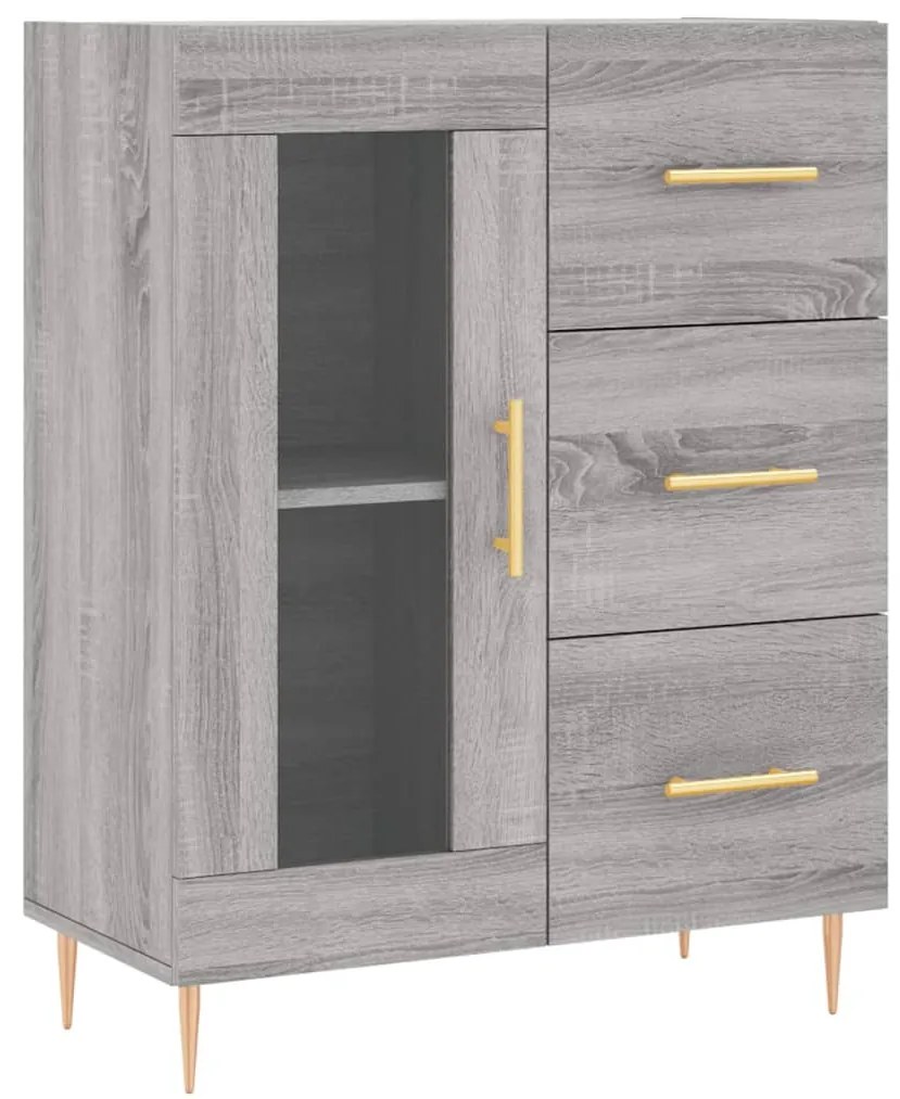 Skříň highboard šedá sonoma 69,5 x 34 x 180 cm kompozitní dřevo - Default Title