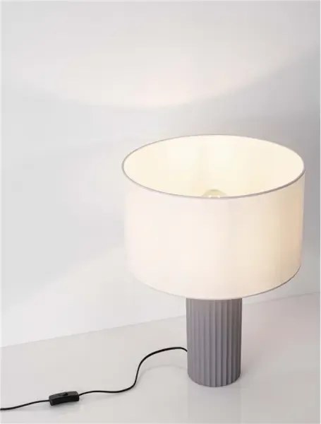 LED šedo-bílá stolní lampa Ammos