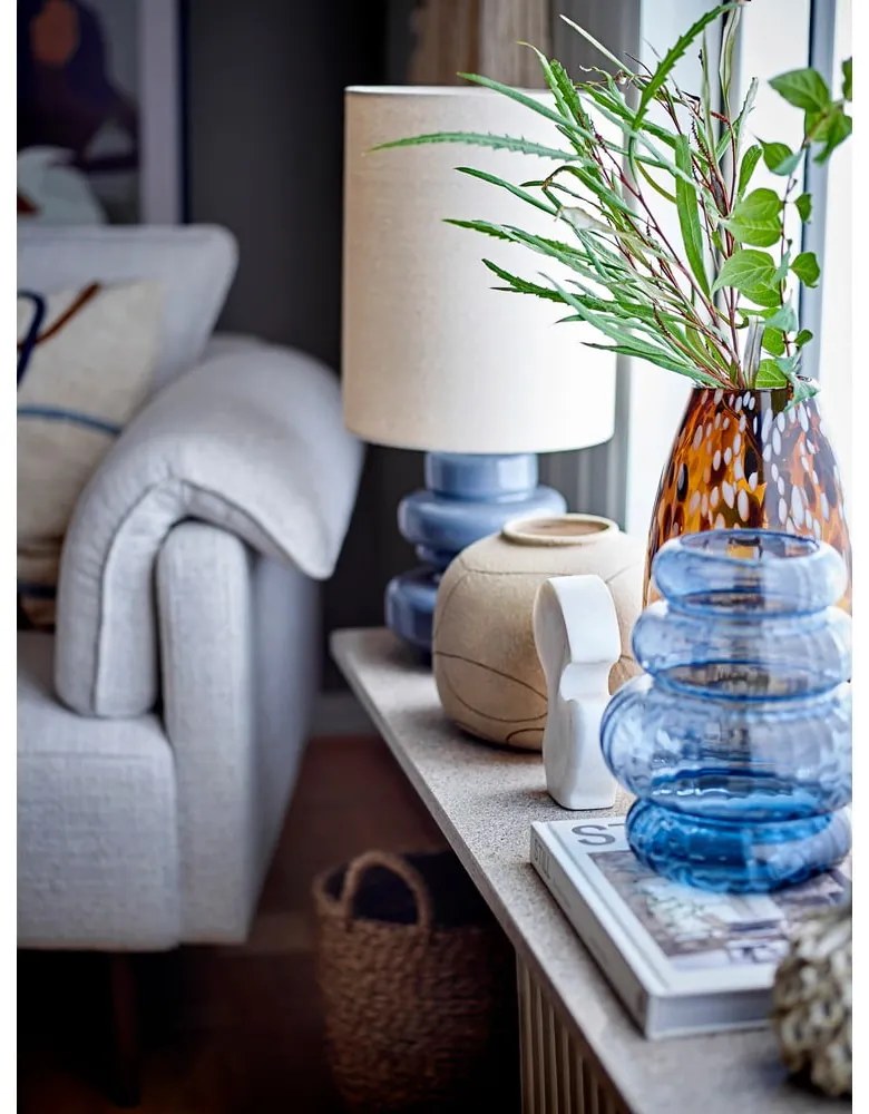 Modrá stolní lampa s textilním stínidlem (výška 51 cm) Fabiola – Bloomingville