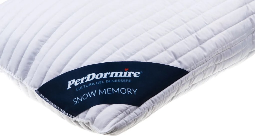 Perdormire klasický polštář s paměťovým efektem pro všechny polohy spánku Snow memory 72x42 cm