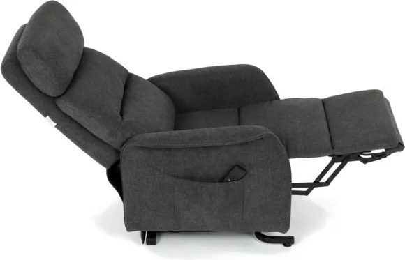 Polohovací křeslo šedé, elektrické TV-L8960 GREY2