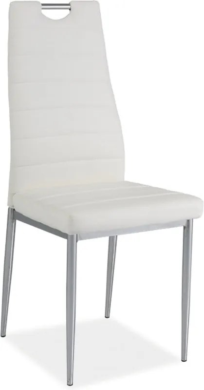Jídelní čalouněná židle H-260 bílá/chrom