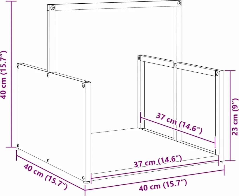 vidaXL Stojan na palivové dřevo Ocel válcovaná za studena [864274] Barva: Olivově zelená