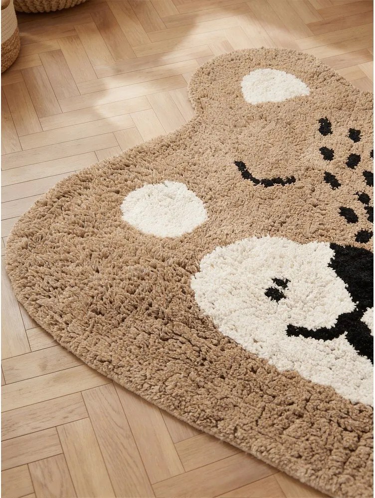 Světle hnědý pratelný/ručně tkaný bavlněný dětský koberec 93x120 cm Snuggle Bea – Hanse Home
