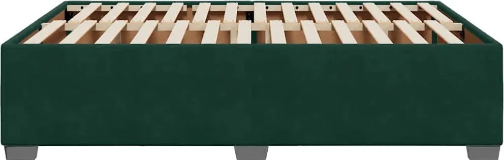 Rám postele bez matrace tmavě zelená 140 x 190 cm samet 3284634