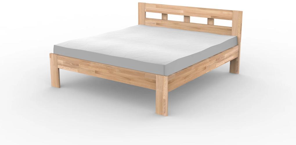 Masivní postel INA - Solwo Design Dřevo a odstín oleje: BUK Cink - Olej odstín BO103, Rozměr spací plochy: 200x200