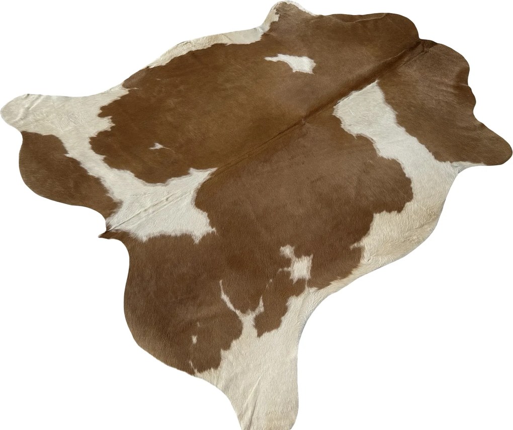 Koberec kusový hovězí kůže 3,8 m2, hnědobílá 1014
