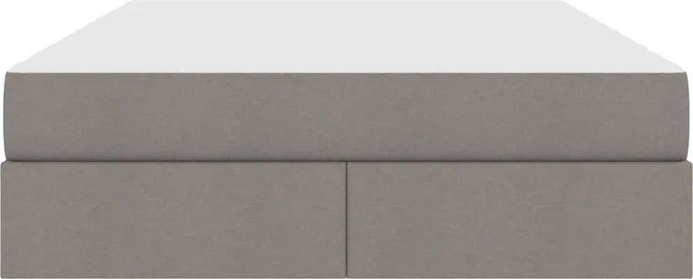 Postel s úložným prostorem a matrací Taupe 140 x 200 cm 3399667