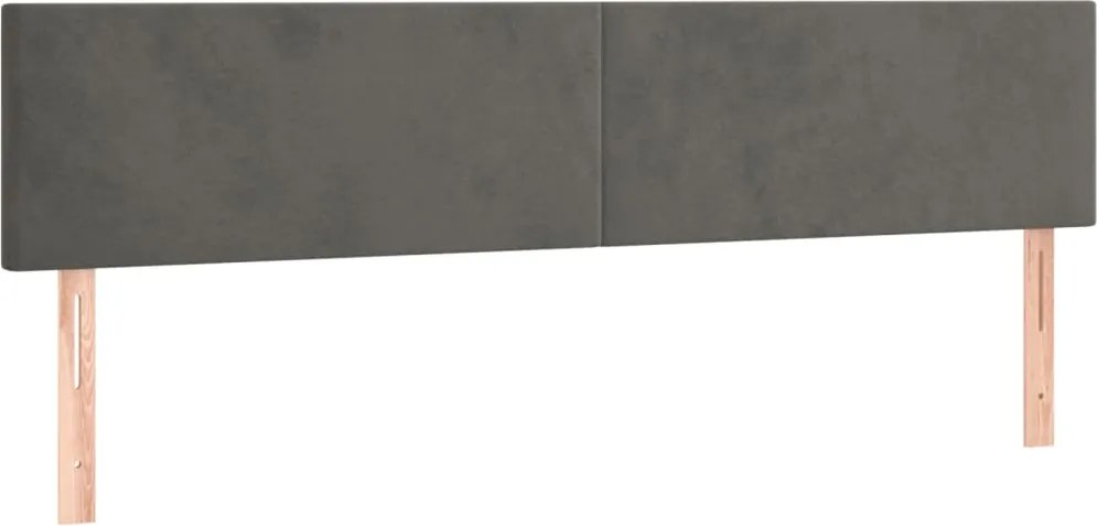 Box spring postel s matrací tmavě šedá 160x200 cm samet 3141192