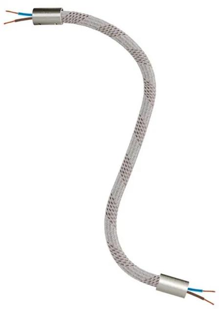 creative cables Creative flex - ohebná trubice potažena světlou směsí textilií RM72 Délka: 90 cm, Barva komponentu: Matná měď