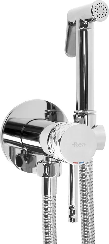 Rea Lungo Loop Diamond, podomítková bidetová baterie, chromová, REA-B8970