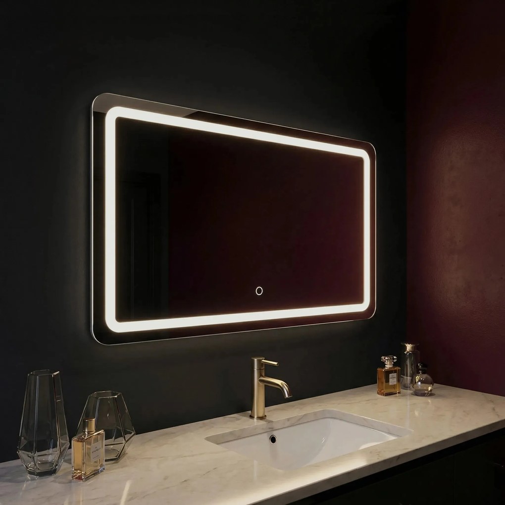 Tutumi Zrcadlo 100x60 cm s regulovatelným LED osvětlením HOM-01524