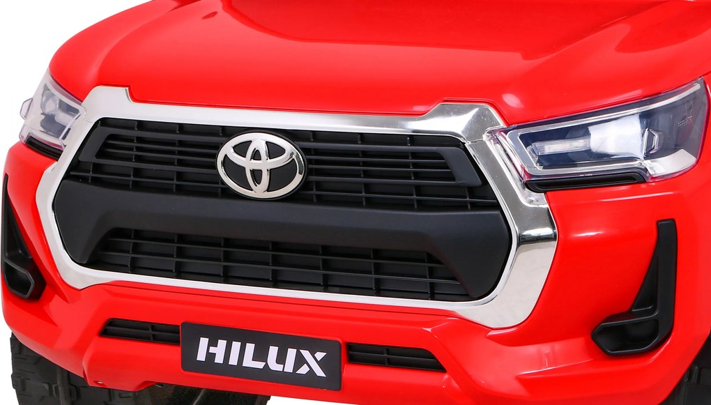 Ramiz Elektrické auto Toyota Hilux pro děti červené + pohon 4x4 + dálkové ovládání