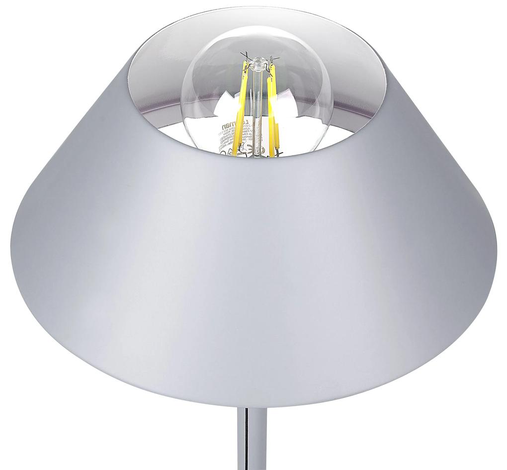 Kovová stolní lampa světle šedá CAPARO Beliani