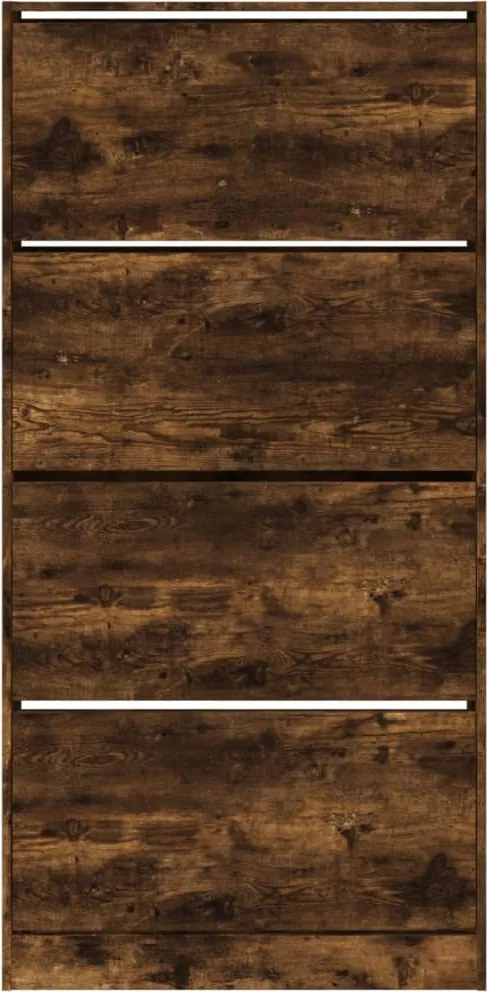 Botník se 4 výklopnými zásuvkami kouřový dub 80 x 21 x 163,5 cm 3214368