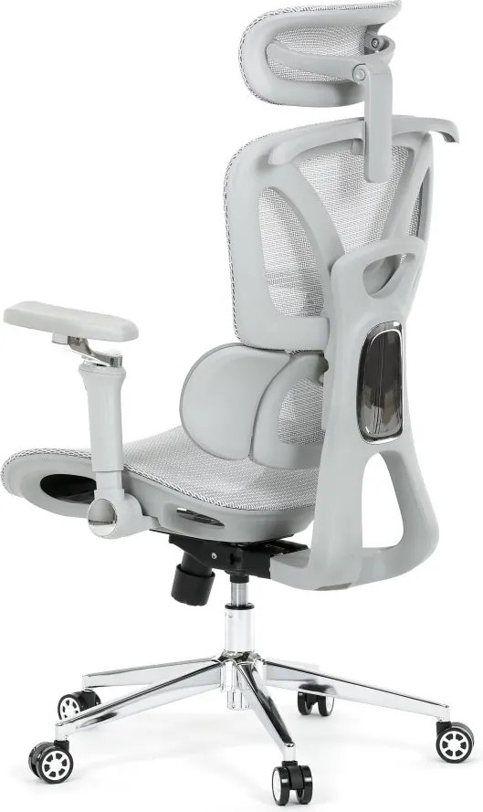 Kancelářská ergonomická židle PORTE II — síťovina, šedá