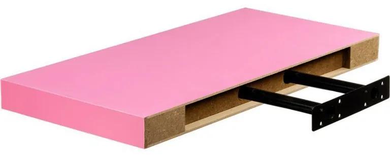 Stilista Volato nástěnná police, 100 cm, růžová