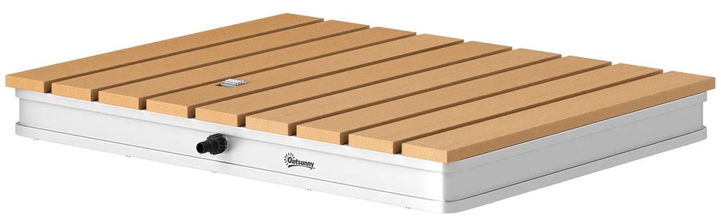 MM Handel Zahradní sprcha s nastavitelným nožním kolečkem, hliníková, výška fontány až 4 m