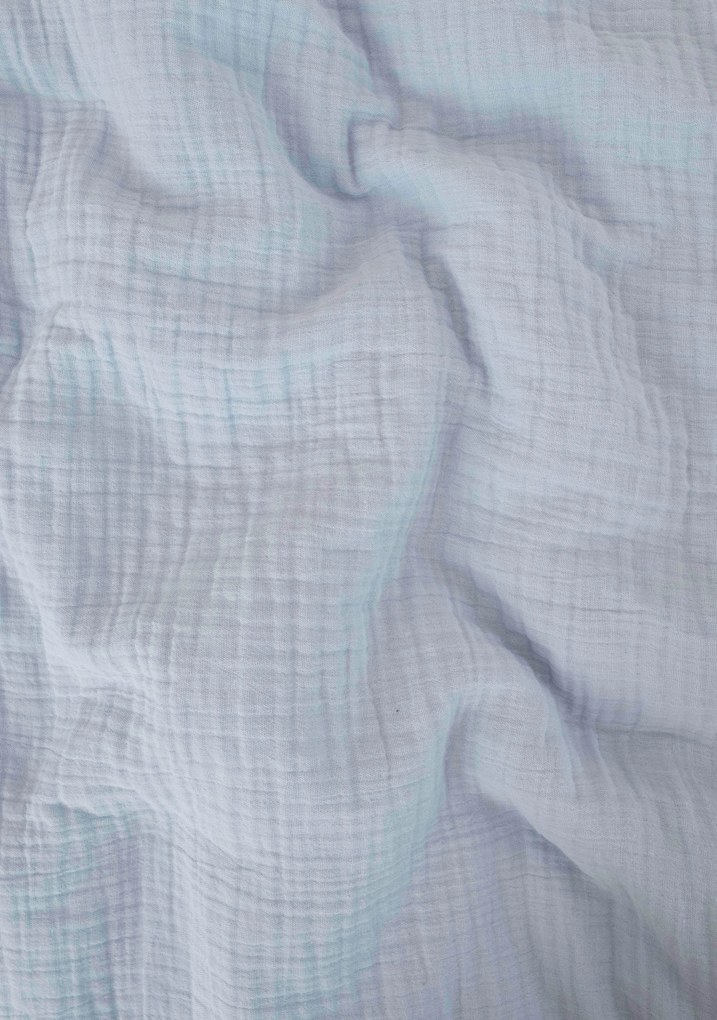 MK Lůžkoviny Francouzské mušelínové povlečení - Alexia Duo světle modrá/pastelově žlutá 220 × 200 cm, 2ks 70 x 90 cm