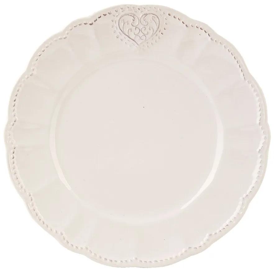 Dezertní keramický talíř Heart - Ø 21 cm