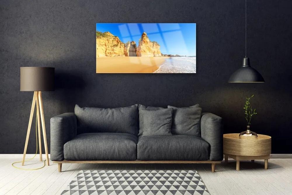 Obraz na skle Oceán Pláž Krajina 100x50 cm