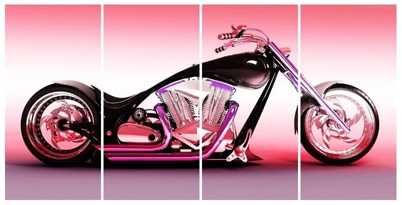 Obraz růžové motorky (160x80 cm), 40 dalších rozměrů